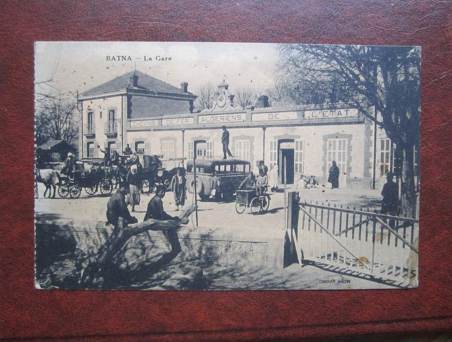 Batna La Gare Station Bahnhof Oldtimer Bus Algerien AK CPA ALGERIE ...