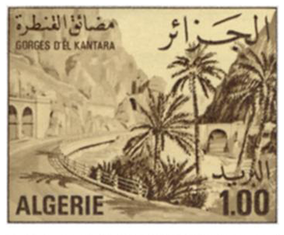 Gorges d’El Kantara (Timbre poste Algérie) ALGERIE | vitaminedz